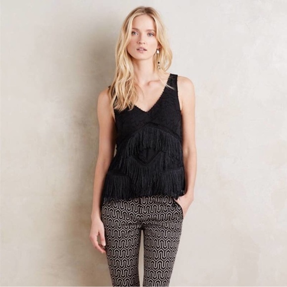 Anthropologie | Tops | Nwt Anthropologie Hd In Paris Tiered Fringe ...